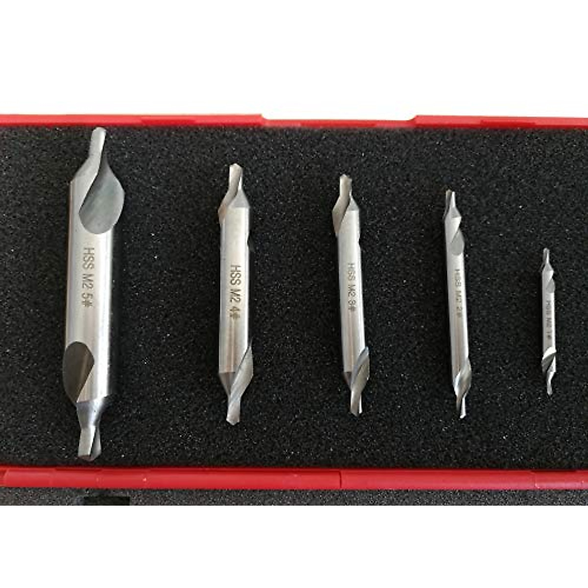 5PC M2HSS Combined Center Drills Countersinks 60 Degree Angle Bit Set