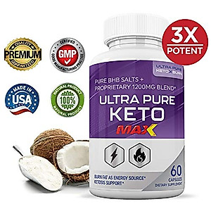 Ultra Pure Keto X Burn 1200MG Keto Pills Advanced Ketogenic Supplement Real Exogenous Ketones Ketosis for Men Women 3 Bottles