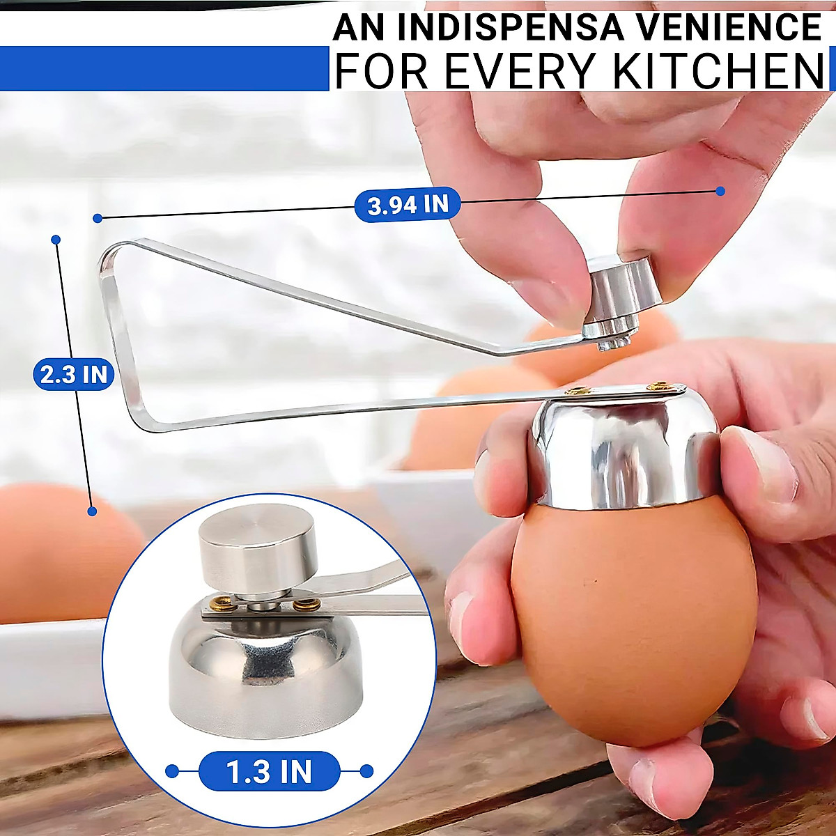 Stainless Steel Egg Cracker Tool - Egg Cracker Cutter Egg Opener Topper Cutter Egg Cracker Topper Egg Cutter Stainless Steel Kitchen Egg Topper Cutter Heavy Duty Cutter Egg Shell Cutter Tool Separator