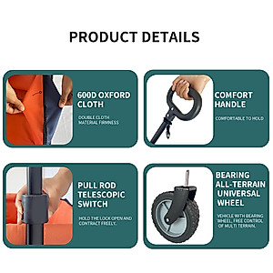 Collapsible Wagon Cart Utility Beach Cart,Big All-Terrain Wheels for Sand with Cargo Straps,Foldable Heavy Duty Beach Wagon for Outdoor Garden Camping Shopping (Antique Blue)