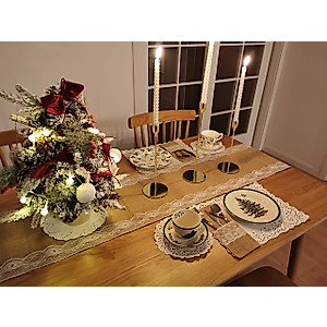 Lucky Monet 25PCS Silverware Holder Bag 4 x 8Inch Natural Burlap Lace Utensil Holder Cutlery Pouch Wraps Bag Hessian Knife Fork Tableware Bags for Wedding Party Restaurant Decoration (25PCS)