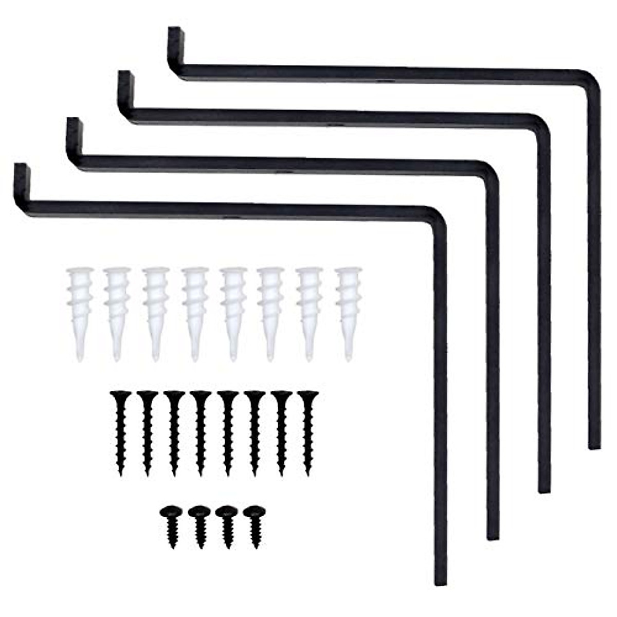 Imperative Décor Rustic Wood Floating Shelves Wall Mounted Storage Shelf with L Brackets USA Handmade| Set of 2 (Special Walnut, 24" x 5.5")