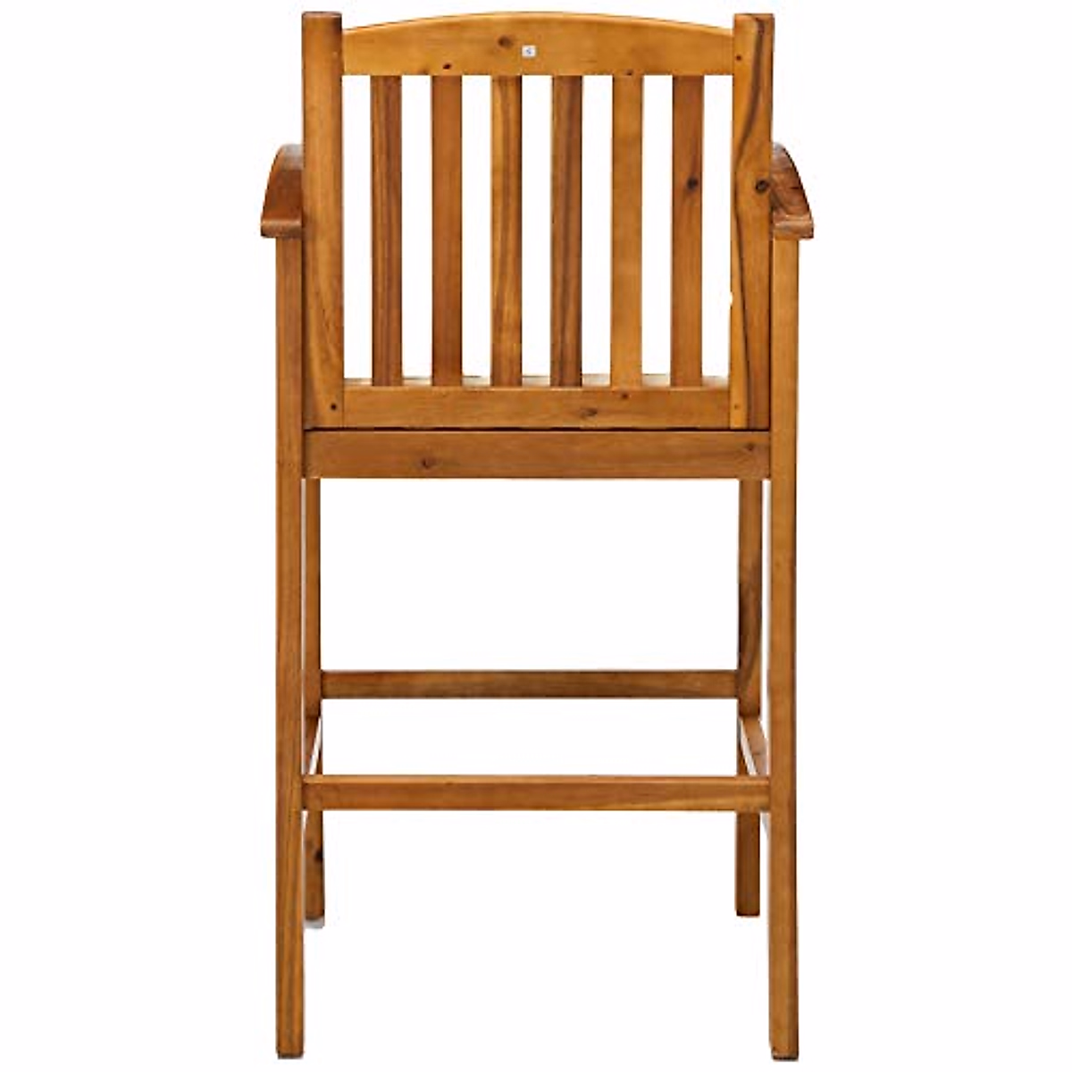 Christopher Knight Home Grace Outdoor Acacia Barstools, Natural Finish and Cream (Set of 2)