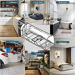 Humane Mouse Traps, Catch & Release, Reusable Rat Traps, Easy to Set and Safe for Family and Pets, No Kill for Small Rodent/Hamsters/Moles, Catcher That Works for Indoor/Outdoor, 3 Pack, Transparent