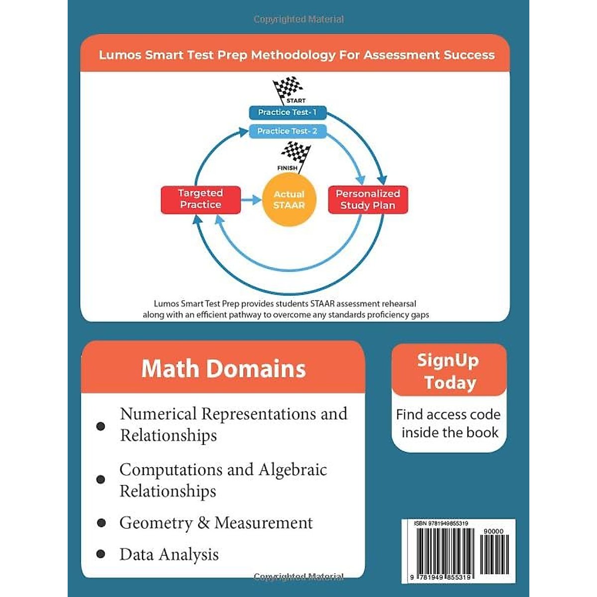 TEXAS STAAR Test Prep: 4th Grade Math Practice Workbook and Full-length Online Assessments: STAAR Study Guide (STAAR Redesign by Lumos Learning)