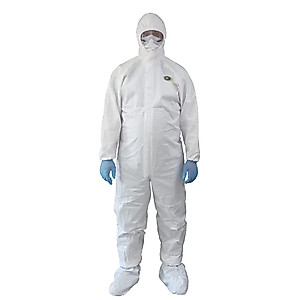 NOW INTERACTIVES YLD Disposable Protective Coverall Hazmat Suit, Heavy Duty Painters Coveralls (Medium) (1 pc)