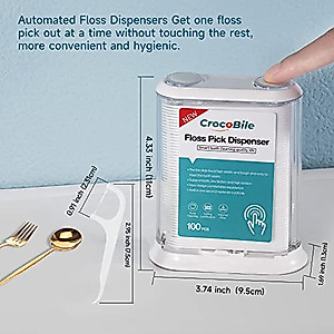 The New Floss Pick Dispenser - with [200 Count] Hygienic, Tidy and Odorless Floss Picks, 2-Pack Pop-Up Automatic Flosser Dispenser, for Home Travel Hotel Sturdy Safe Container - Floss Dispenser.