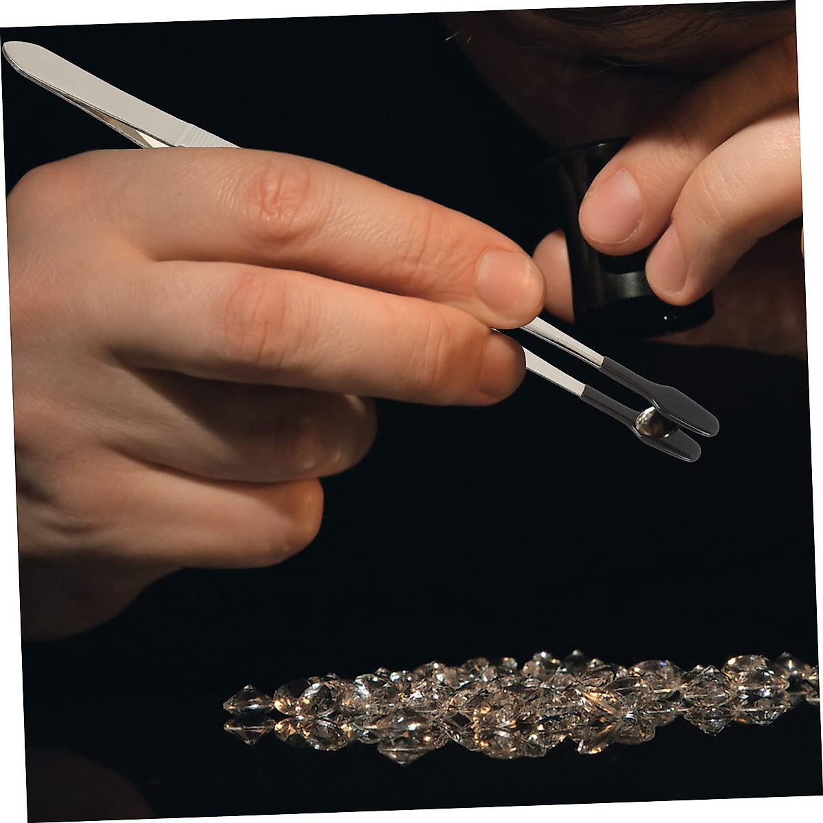 iplusmile Rubber Flat Tweezers Reverse Tweezers Facial Tools Needle Nose Tweezers Face Stickers Gold Stickers Reptile Feeding Tongs Tweezers for Crafts Stainless Steel Bead Short Hair