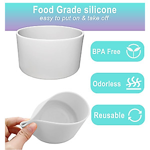 LYYACO 2 Pcs Protective Silicone Boot Sleeve Cover for Stanley Tumbler Quencher Adventure 40oz IceFlow 20oz 30oz, Anti-Slip Silicone Water Bottle Bottom Cover for Stanley Tumbler (Black+Gray)