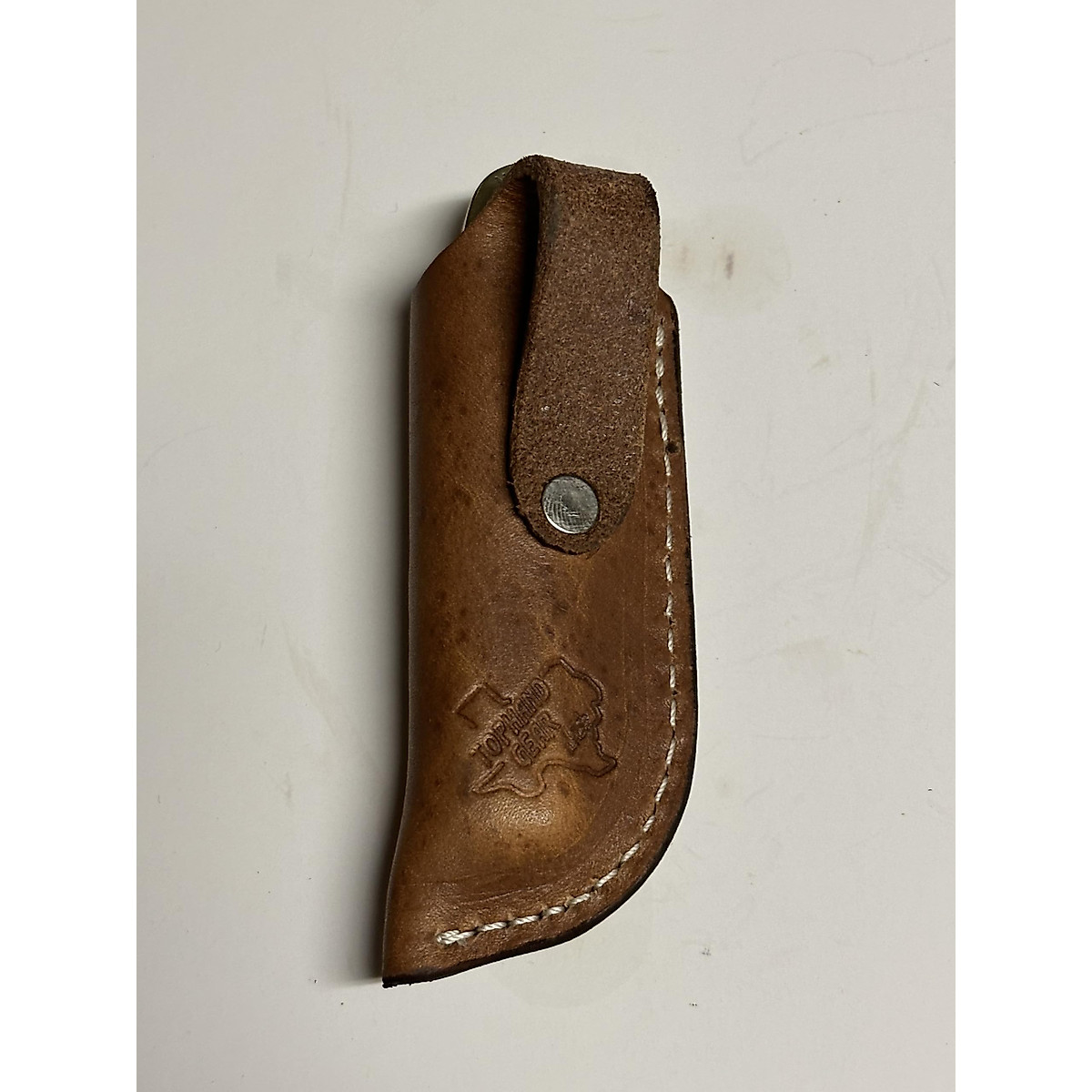 TOP HAND GEAR LEATHER KNIFE SHEATH, Belt Sheath, Sheath for Knife, Belt Loop, Trapper Sheath,
