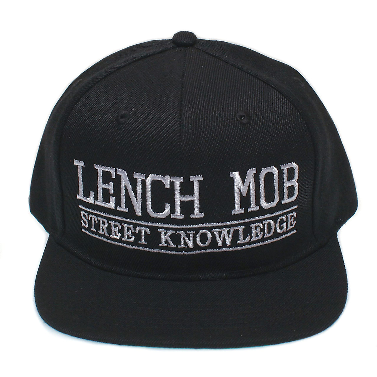 Lench Mob Hat Street Knowledge Flat Bill Snapback Cap One-Size Adult Black