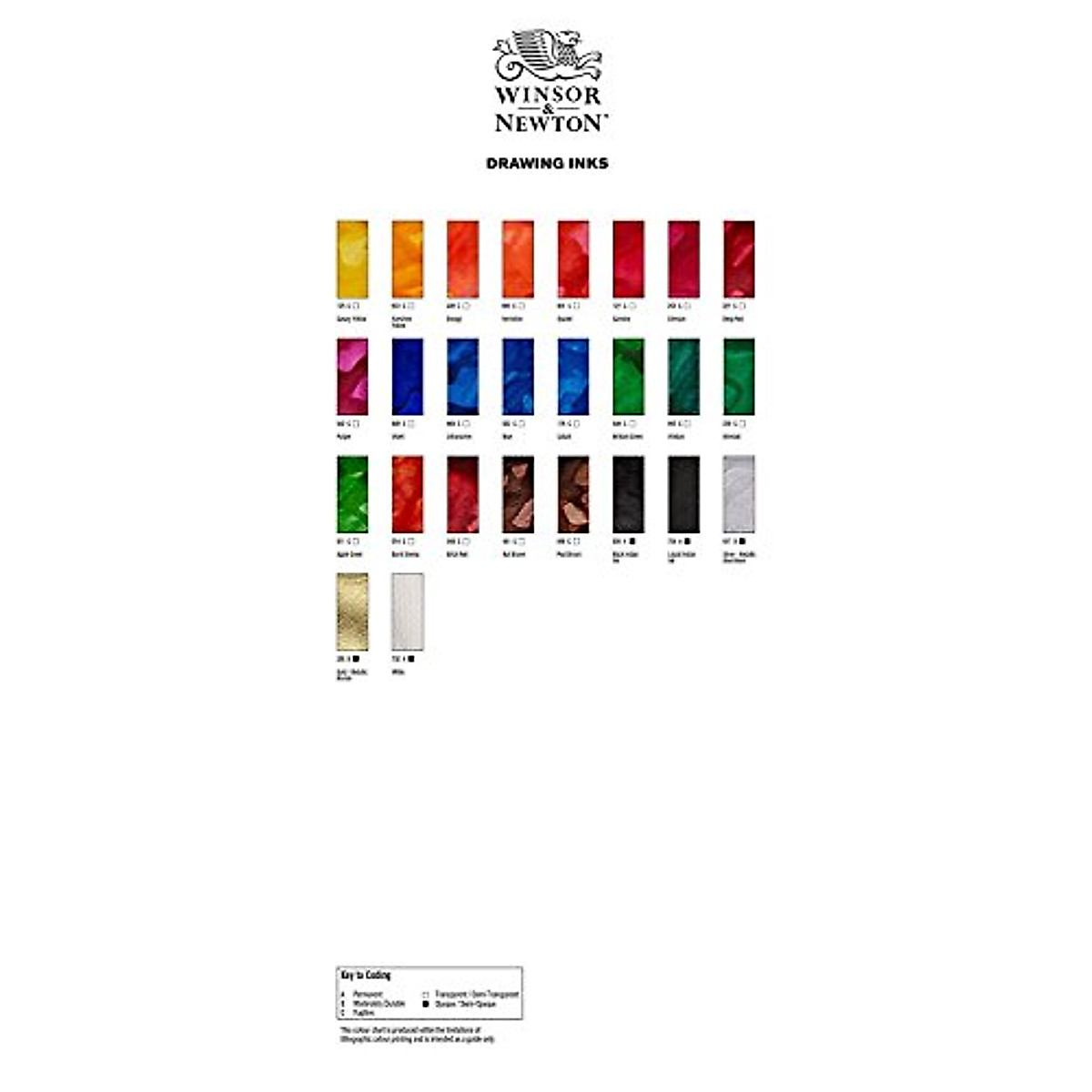 Winsor & Newton Drawing Ink, 30ml Bottle, Black Dropper Cap