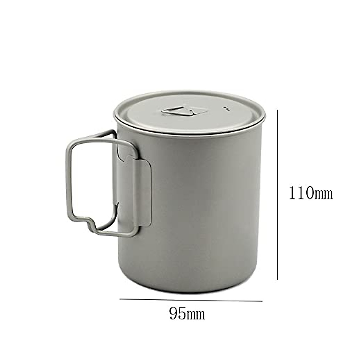 TWDYC Outdoor Hiking Camping Picnic Titanium Pot Mug Bowl 3 in1 Lightweight Camping Equipment