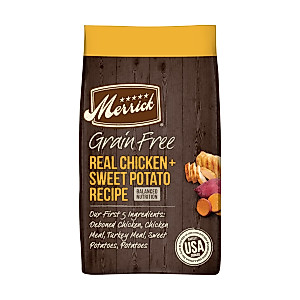 Merrick Dry Dog Food, Real Chicken and Sweet Potato Grain Free Dog Food Recipe - 22 lb. Bag