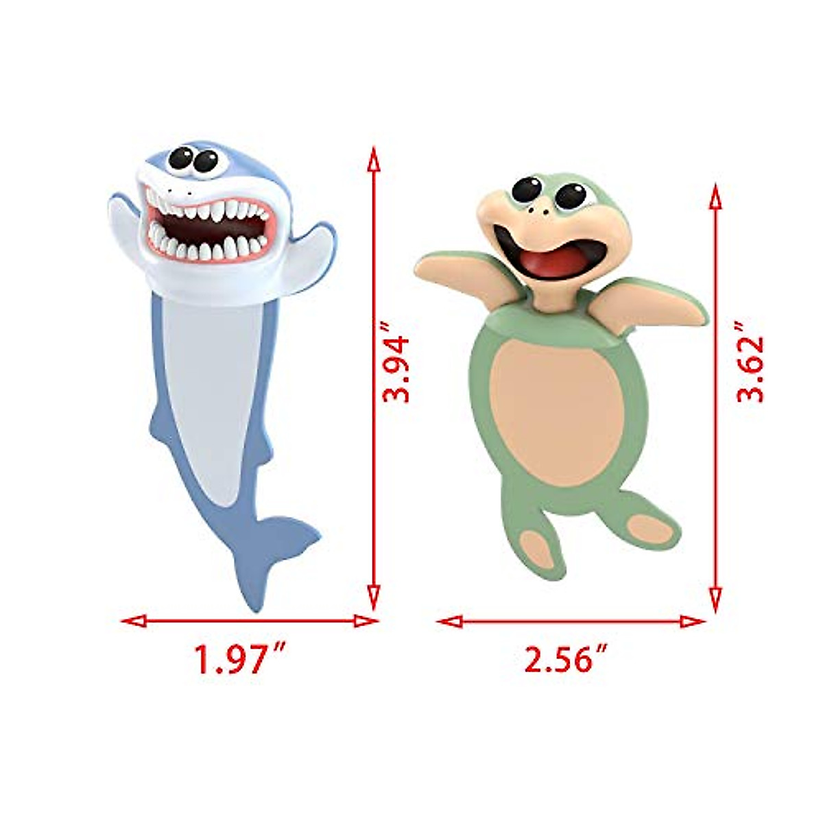 Ouch 3D Animal Bookmarks for Kids Students,Funny 3D Cartoon Bookmark Animals Reading Bookmarks for Students Office Stationery Creative Gift Ideal for Boys Girls (Gecko)