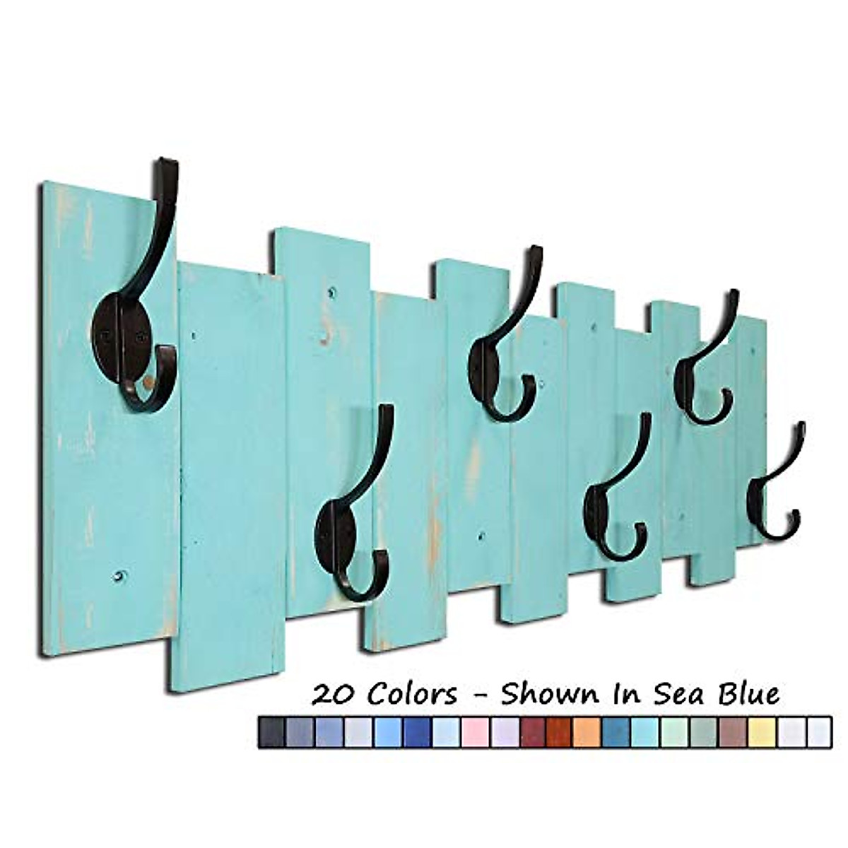 Sydney Wall Hook Rack, 20 Paint Colors - Wood Wall Art, Coat Rack Wall Mount, Coat Hooks, Rustic Coat Hooks, Wall Coat Hooks, Leash Hook, Hat Hook