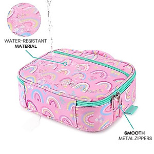 mibasies Kids Lunch Box for Girls and Boys Toddler Insulated Lunch Bag (Rainbow)