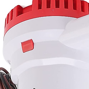 Bilge Pump 2000 GPH, Non Vibration Silent Free Operation Bilge Pump Micro for Marine Sewage (24V)