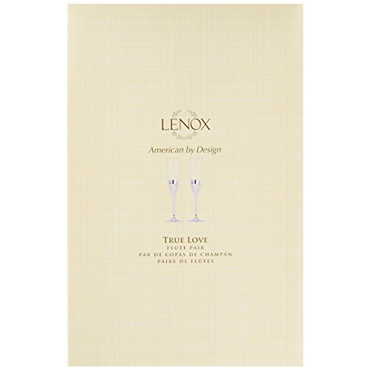 Lenox True Love Glass Flute Pair Clear, 1.25 LB