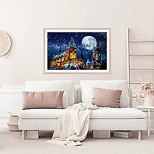 Harry Potter Cross Stitch Kits for Adults - Stamped Crossstitching Kits Preprinted 11 Count Cross-Stitch Kit for Beginner, 11CT Prestamped Easy Pattern Needlepoint Kits Crafts for Decor 11.8x15.7inch