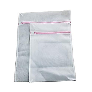 JvG72VtES Mesh Laundry Bags, middle, whiite