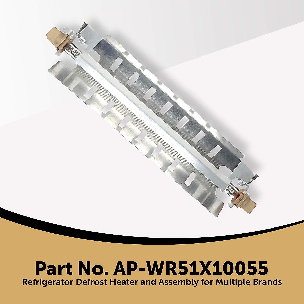 Appliance Pros Refrigerator Defrost Temperature Control and Bracket Heater Element Assembly for Top Refrigerators Brands, Compatible with WR51X10055, AP3183311, AH303781, and more, 725 Watts, 12 in