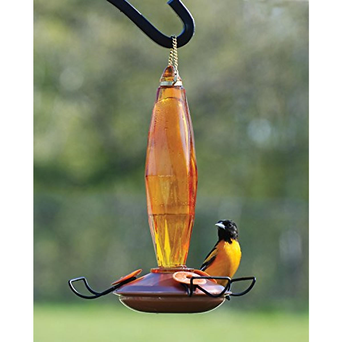 Audubon Amber Cut Glass Oriole Feeder Model NA08