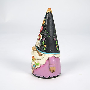 Enesco Jim Shore Heartwood Creek Halloween Day of The Dead Gnome Figurine, 6.1 Inch, Multicolor