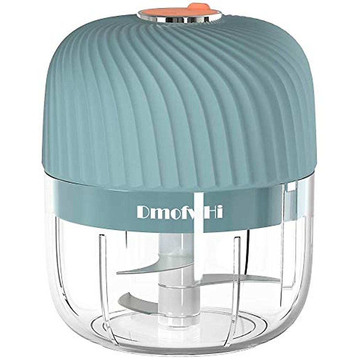 DmofwHi Electric Garlic Chopper,Cordless Mini Chopper With USB Rechargeable,304 Stainless Steel Blade,250ml Portable Electric Mini Food Chopper for Garlic,Ginger,Onion,Meat-Blue