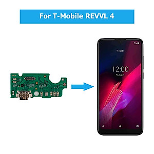 [New] Duotipa USB Charger Dock Connector for T-Mobile REVVL 4 USB Charging Port Flex Cable Replacement for 5007Z/5007W Charger Dock Board Connector.