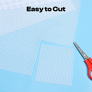 Caydo 2 Pieces 7 Count Plastic Mesh Canvas Sheets for Embroidery, Acrylic Yarn Crafting, Knit Crochet Projects and Make Aquarium Dividers (10.5 X 13.5 Inch)