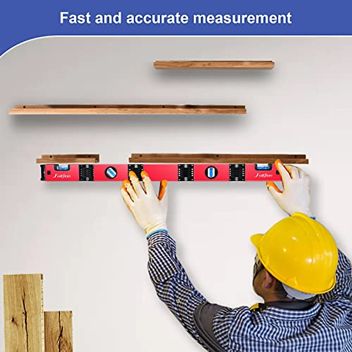 Fulljion Foldable Level, Multi-function Level Measuring Tool,28 Inch Magnetic Level tool with Easy to Read Level Bubbles,Precise Leveling Drop-proof Construction Tool for Carpenters,Woodworkers,Homes