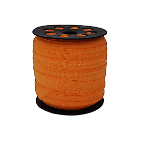 JESEP Orange Fold Over Elastic 5/8 inch 15mm Elastic Bands for Sewing 40 Yards Wide Elastic Headbands Stretchy Ribbon for Crafts-Elastic Straps Trim for Girls Hair Ties-Bow-DIY Projects-Clothes