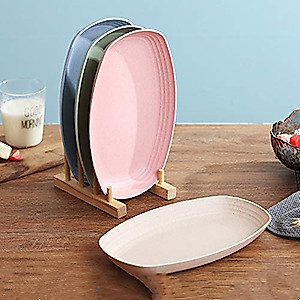 Yopay 8 Pack Wheat Straw Plates, 11 Inch Microwave Safe Lunch Dinner Plates, Reusable BPA Free Lightweight Plates