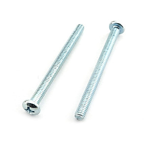 24pcs 8-32 x 2" Machine Screws Metal Mounting Hardware Fitting Fastening Accessories Cross Slotted Round Phillips Head Screw Bolt