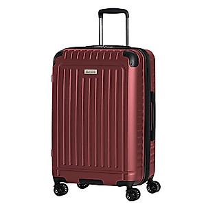 Ben Sherman Sunderland Spinner Travel Upright Luggage, British Red, 24-Inch Checked