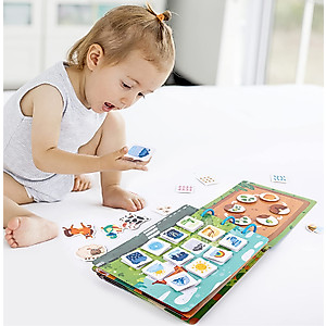 MIKNEKE 2 Pack DIY Quiet Book for Toddlers, Montessori Busy Book for Kids, Vehicle Life Skill Preschool Learning Activities Learning & Education Toys