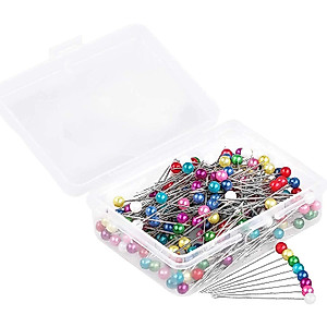 Sewing Pins, 600 PCS Straight Pins 1.6 in Pearlized Ball Head Pins, Sewing Pins for Fabric DIY Sewing Pins Crafts