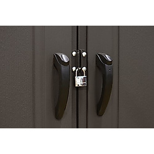 Lifetime 6405 Outdoor Storage Shed with Window, Skylights, and Shelving, 8 by 10 Feet