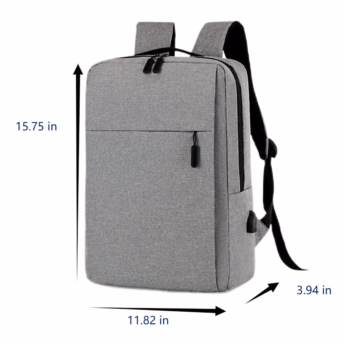 Newmoon 15.6 Inch Laptop Backpack with USB Charging Port, College School Computer Bag Gifts for Men and Women (Wine)