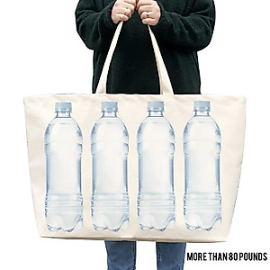 LLYLIU Large Canvas Tote Bag-Extra Big Shopping Beach Totes Bags Reusable Largest Grocery Plain Solid Bag 28"x8"x16"