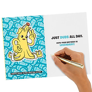 Hallmark Fortnite Birthday Card for Kids with Decal (Peely)