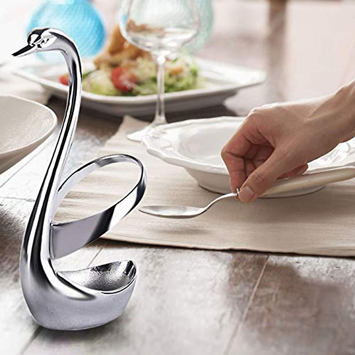 Amicc Stainless Steel Fork and Spoon Holder, Decoration Tableware Set