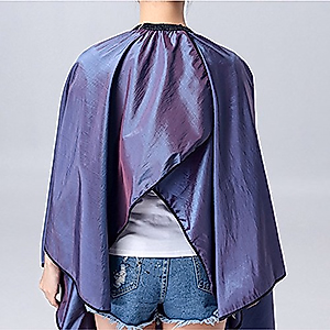 OLizee Hair Cut Hairdressing Cape Cloth Apron Stretch Out Hand Waterproof Salon Barber Gown 57 x 63", (Purple)