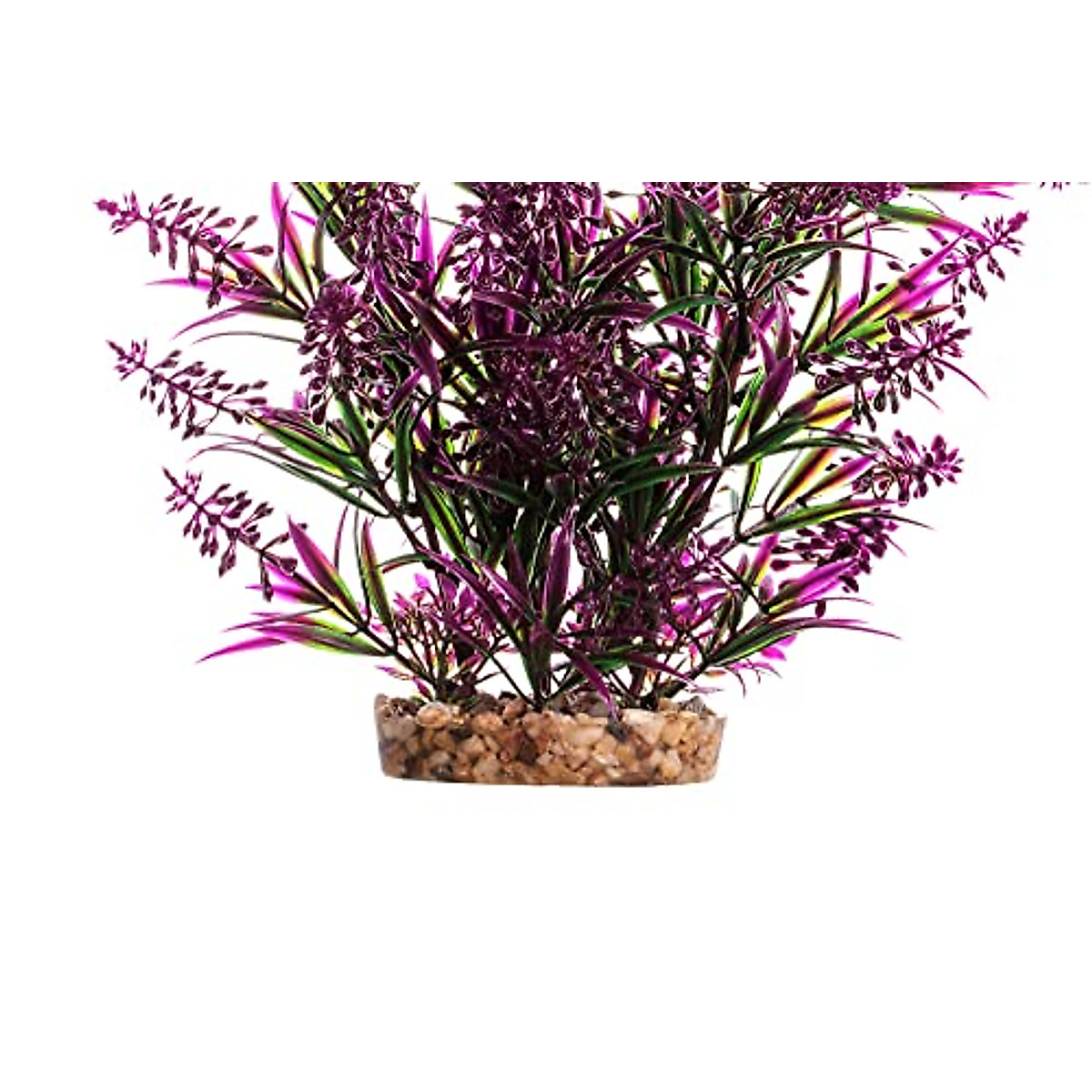 CNZ Aquarium Decor Fish Tank Decoration Ornament Artificial Plastic Plant Green/Purple, 11.8-inch