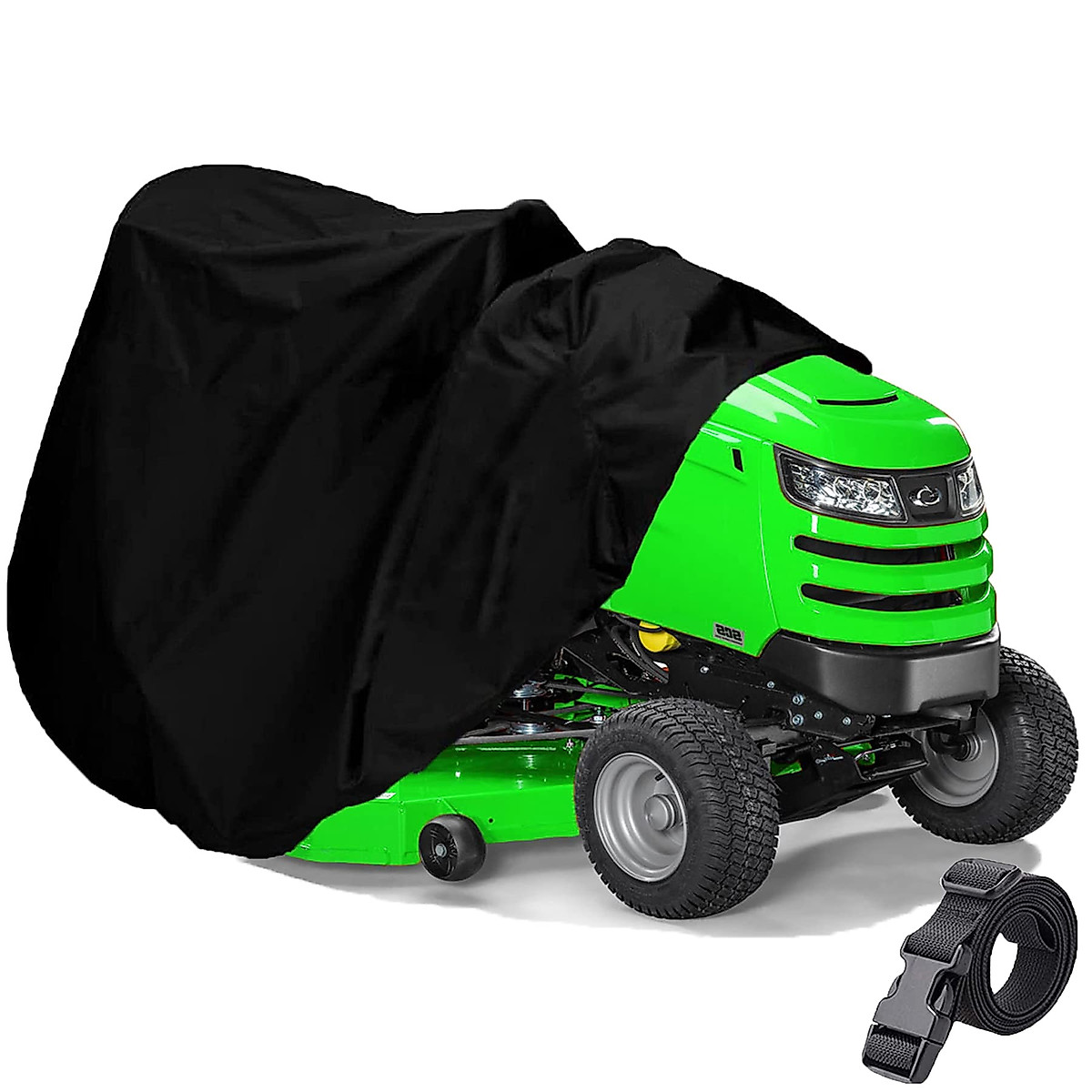 SHHOKR Lawn Mower Cover -Riding Mower Cover Heavy Duty 420D Polyester Oxford, Waterproof, UV Resistant, Universal Size Tractor Cover Fits Decks up to 54’’ with Storage Bag