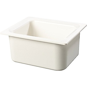Carlisle FoodService Products CM110102 Coldmaster ABS Standard Half-Size Food Pan, 6 quart Capacity, 12.73" x 10.36" x 5.59", White