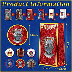 Colarr 24 Pcs Medieval Party Decorations Mini Medieval Goodie Bags Knights Decorations Medieval Party Bags Medieval Bags Medieval Stickers Castle Goody Bags for Kids Birthday Medieval Party Supplies