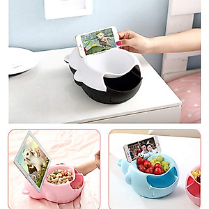 DOITOOL 1pc Fruit Plate Bowl Tv Lazy Fruit Bowl Cartoon Snack Holder Sushi Plate Cookies Chip Platter Decorative Candy Bowls Fun Shaped Dish Phone Stand Tray Fruit Tray Food White