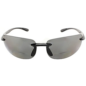 Fiore Island Sol Polarized Bifocal Sunglasses Sports Wrap Sun Readers Rimless TR90 Bi Focal Reading Glasses For Men And Women | 100% UV Protection